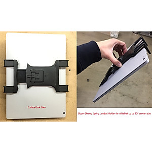 ChargerCity Heavy Duty 4-Way Adjust Aluminum Alloy Pole/Bar Music Mic Microphone Stand Clamp Mount for iPad Pro Air Mini Galaxy Surface Pro 7-12" Tablets (Good for Uber Eat Doordash Postmate salso)