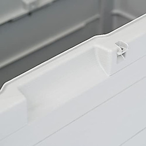 loibinfen Patio Storage Box 74 gal Light Gray Patio Garden Outdoor Storage Container for Toys, Furniture Deck box (Weight:15.26 lbs)