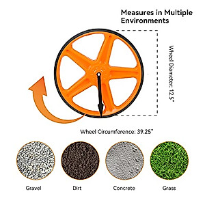 Distance Measuring Wheel, Prostormer 12.5" Foldable Rolling Measure Wheel in Feet with Kickstand and Carrying Bag, Measurement Up To 9999.9Ft