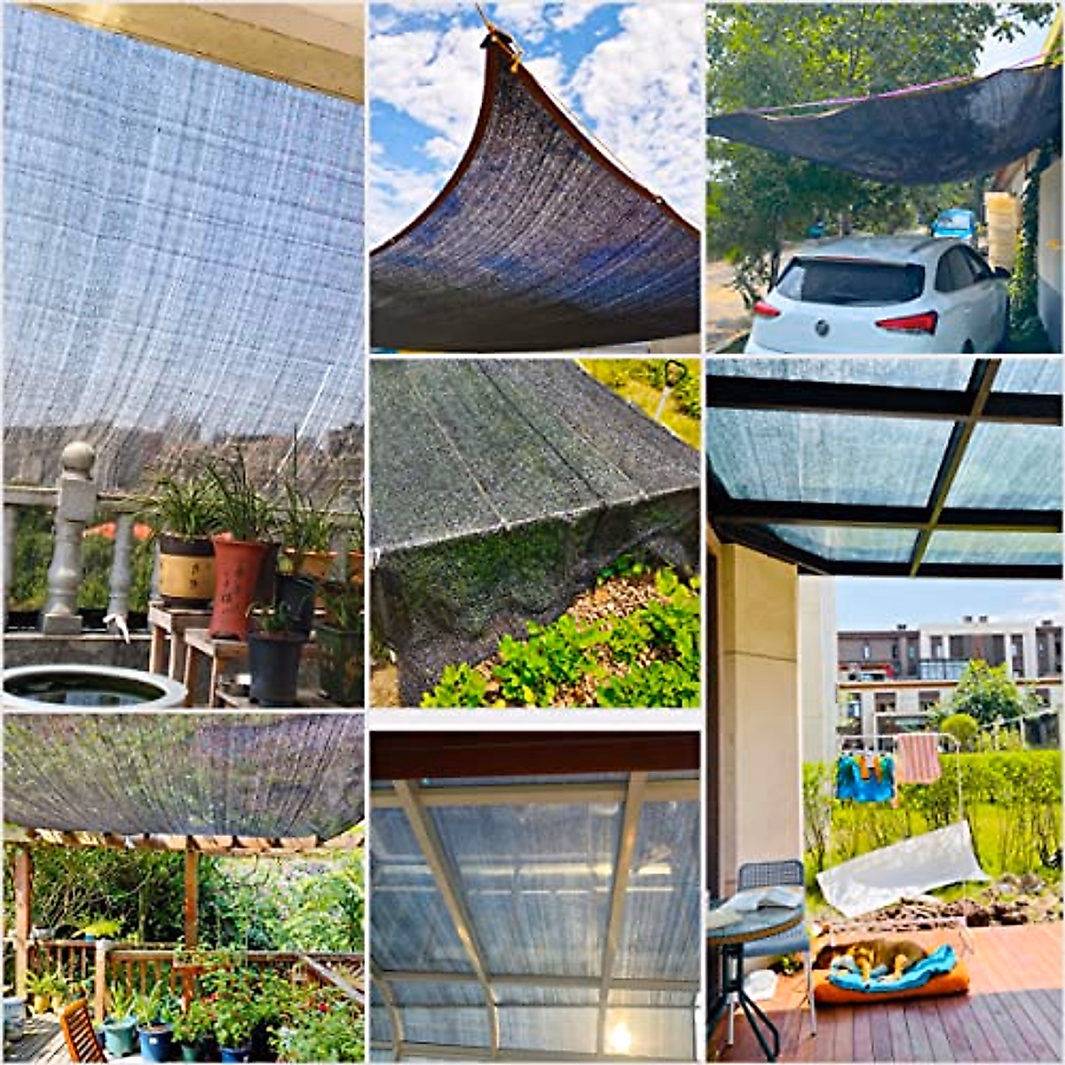 30% Shade Cloth Garden Shade Mesh Net with Grommets - Sun Shade Cover for Pergola, Patio Plants, Greenhouse, Chicken Coop, Outdoor (6.5Ft x 13Ft)
