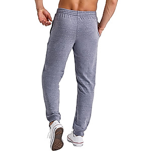 Hanes Men's Originals French Terry Joggers, Lightweight Sweatpants with Pockets, 30" Inseam, Navy PE Heather, X-Large