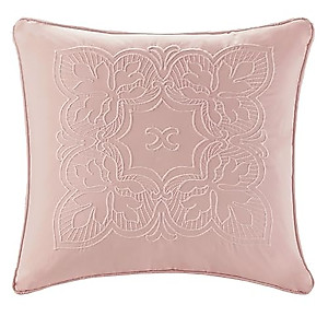 Madison Park Daybed Cover Set-Trendy Damask Quilting with Scalloped Edges All Season Luxury Bedding with Bedskirt, Matching Shams, Decorative Pillow, 75"x39", Tuscany Blush, 6 Piece