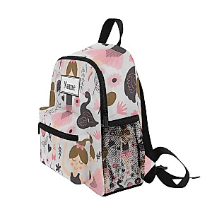 SUABO Custom Ballet Girl Toddler Backpack for Boy Girl Pink Preschool Bag for Children Personalized Kid's Name Bookbag