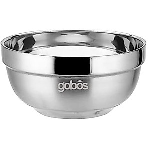 Gobos Premium 304 Stainless Steel Bowls Set, Double Walled Insulated, Nesting Serving Bowls without Lids in Kitchen for Soup, Rice, Ice Cream, Kids Snacks, 5 Pack, 13oz Capacity