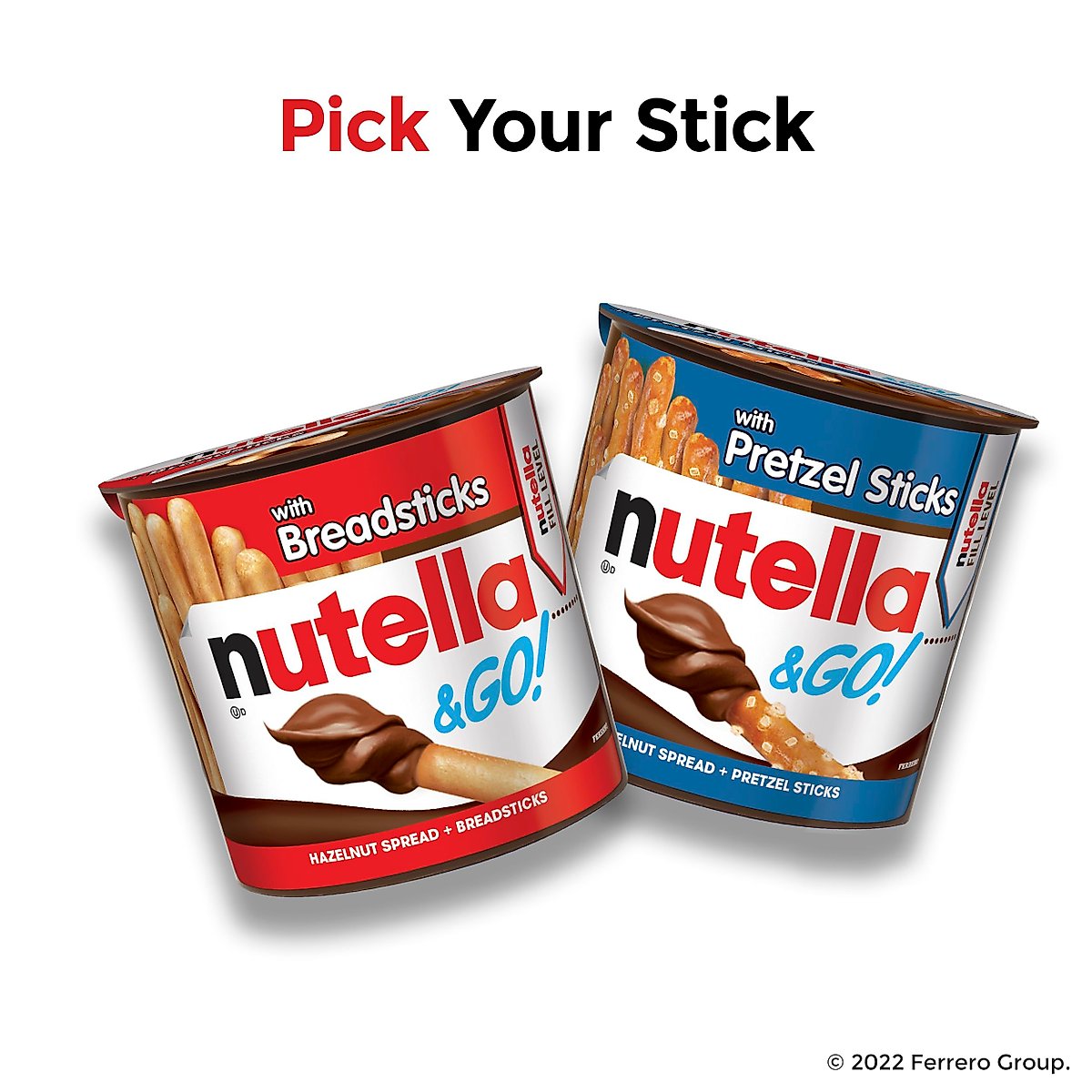 Nutella & GO! Bulk 24 Pack, Hazelnut And Cocoa Spread With Pretzel Sticks, Snack Cups, 1.9 Oz Each