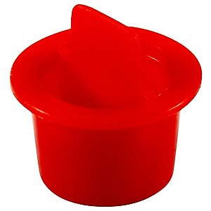 Caplugs CPT-6 CPT Series – Plastic Center Pull-Tab Tapered Plug, 100 Pack, Red LD-PE, Cap OD 0.75" x Plug ID 0.608" Hole Protection, Leak Prevention, Masking, Painting, Powder Coating (ZCPT6Q1)