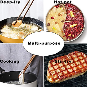 Muso Wood Extra Long Cooking Chopsticks 16.5" Reusable Wenge Wooden Chop Sticks - Japanese Classic Style Chopsticks Kitchen 2 Pairs