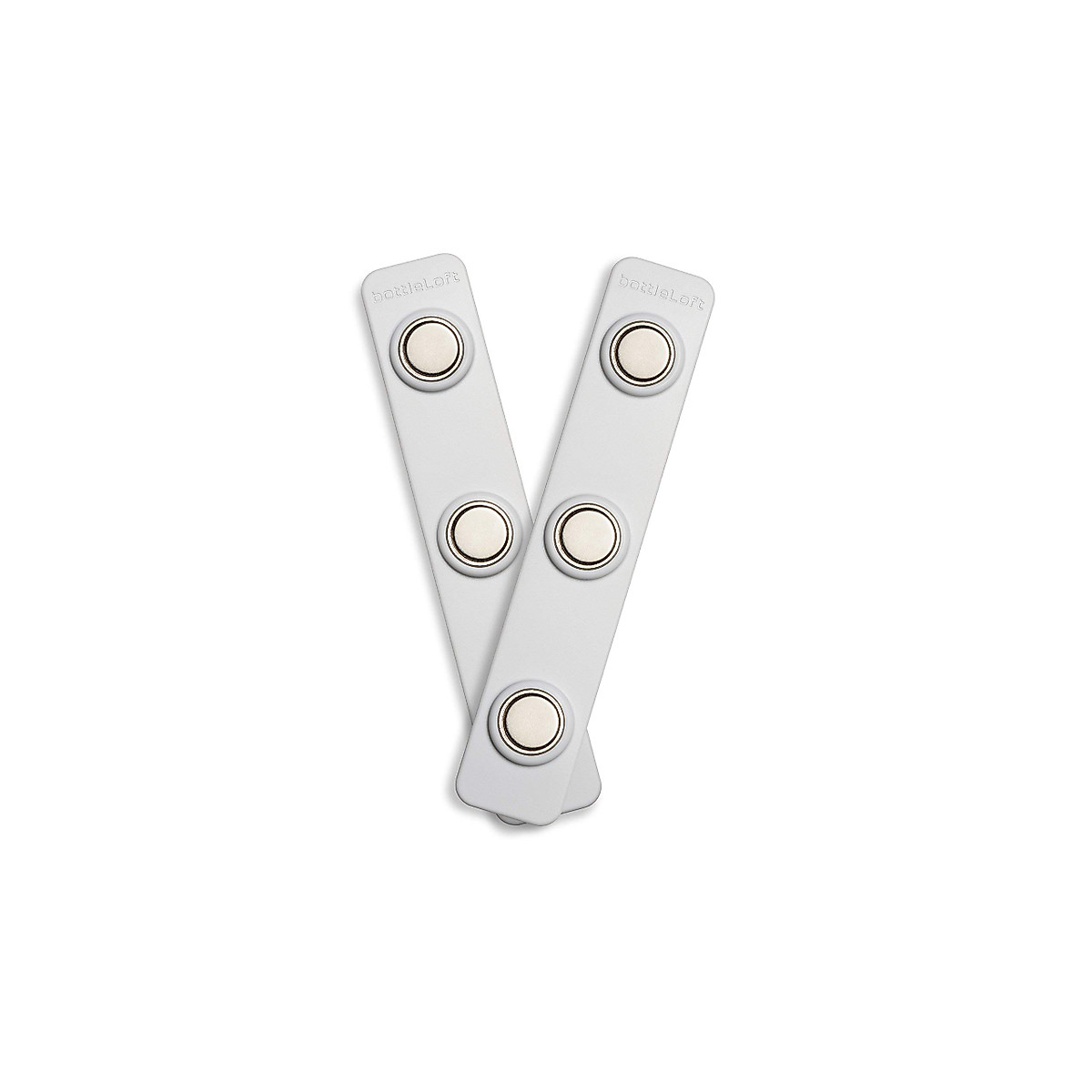 BottleLoft by the original Magnetic Bottle Hanger 2 Strip Pack (holds 6 bottles) by