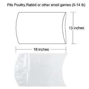 Poultry Shrink Bags, chicken bag, 50Pack 13x18 Inches Clear Poultry Heat Shrink Wrap Freezer With 50 Zip Ties, a Silicone Straw for Chickens, Rabbits