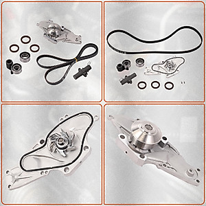 GEARZAAR Timing Belt Kit, With Water Pump Timing Belt Kit Compatible for Honda Accord Odyssey Pilot Ridgeline Acura MDX RL TL 3.0L 3.2L 3.5L 3.7L. Replace# TCKWP329 TKH-002 19200-RDV-J01 14510-RCA-A01