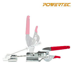 POWERTEC 4PK Toggle Clamp, 700 lbs Capacity, 431 Self-Lock U-Bolt Adjustable Latch w/Antislip Hand Grip for Woodworking Jigs & Fixtures, Smoker, Tire Carrier, Tool Box, Cabinet (20341-P2)