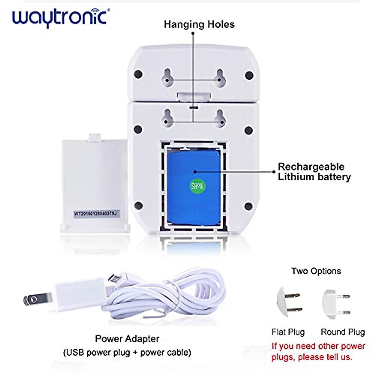 Waytronic PIR Infrared Motion Sensor Activated Sound Player Loudspeaker with Recordable Audio Alarm Motion Detector for Door Greeter Welcome Guests Entry Alert And Sales Advertising