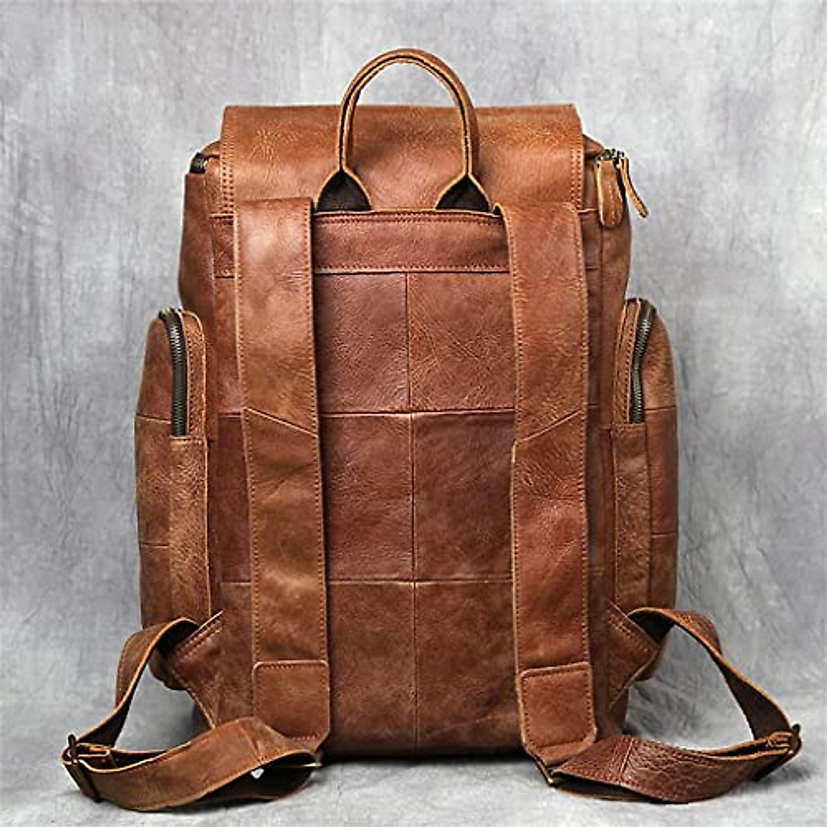 FEER Genuine Leather Backpack First Layer Cowhide Backpack Leisure Travel Bag Large Capacity Laptop Bag For 16inch