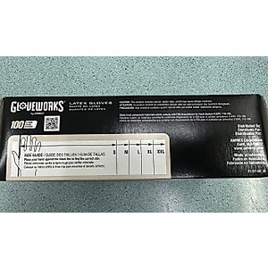 GLOVEWORKS Industrial Yvory Latex Gloves, Box of 100, 4 Mil, Size Xs, (X- Small,) Powder Free, Textured, Disposable, TLF40100 -Box