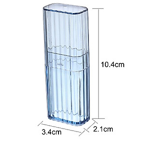 3 Pieces Portable Cotton Swab Holder Mini Dental Floss Storage Box Travel Cotton Swab Case Floss Pick Dispenser Travel Storage Case for Floss Sticks Cotton Swabs Hair Accessories, Clear-Blue