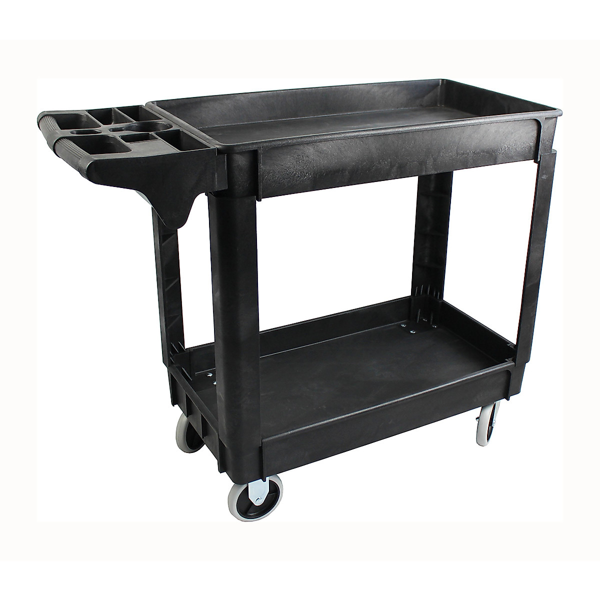 MaxWorks 80855 500-Pound Service Cart with Two Trays 30"X16" & 80876- Foldable Platform Truck Push Dolly 330 lb. Weight Capacity