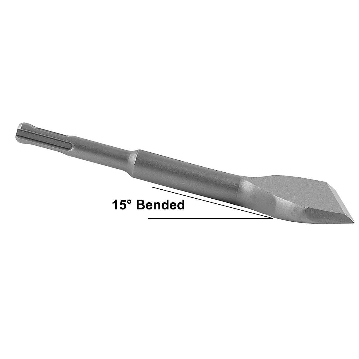 Firecore 3 In SDS Plus Chisel Bit Cranked Angled Bent Chisel for Hammer Drill 42CrMo Tile Removal Chisel for Concrete (3" X 6.5") -FS22365