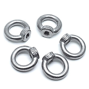Sscon 10Pcs M5 Ring Shape Lifting Eye Nuts 304 Stainless Steel Threaded Nuts