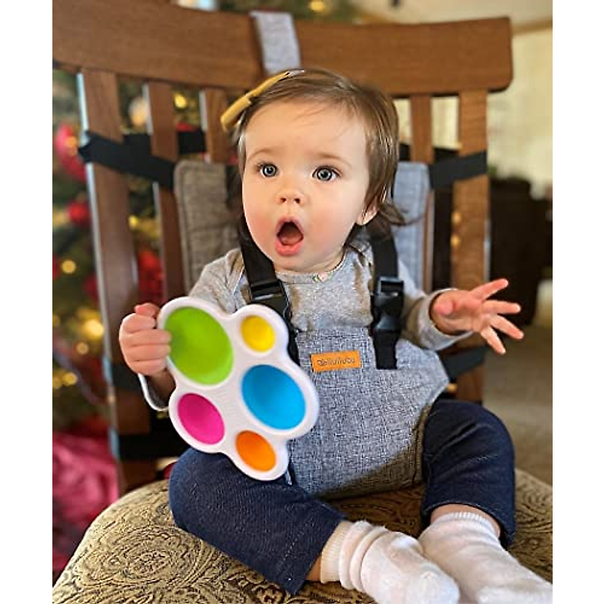 liuliuby Harness Seat - Fabric Baby Portable High Chair Seat Sack with Safety Harness – Parent Pouch Must Haves Baby Travel Essential