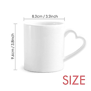 U Alphabet Orange Fruit Cute Pattern Mug Coffee Ceramic Drinkware Glass Heart Cup