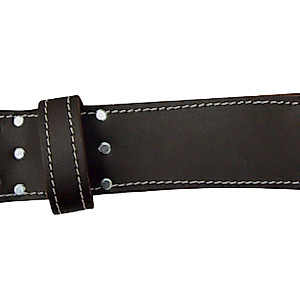 McGuire-Nicholas Men's Standard 2 3/4" inch Oil Tanned Leather Tool Work Belt for 29"-46" Waist, Dark Brown, 3"