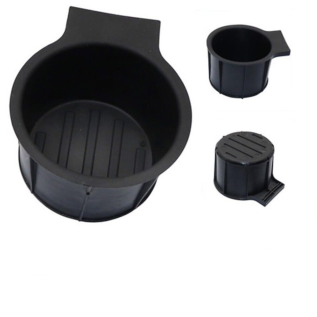Ford Center Console Cup Holder Insert Fits for 2011-16 Ford F250 F350 F450 F550 Super Duty Black #CC3Z-2813562-AA