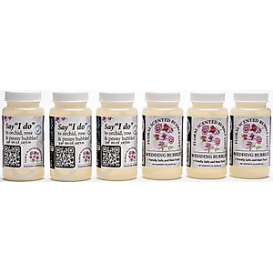 Atomic Bubbles: Bubble Love Floral Scented Bubbles - 6 Pack - 4oz Bottles, Flower Wedding Bubbles, Party Favors, Anniversaries, Romantic Occasions