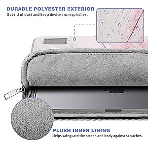 MoKo 11 Inch Tablet Sleeve Bag Carrying Case Fits iPad air 5 10.9" 2022, iPad Pro 11 M2 2022-2018, iPad 10th 10.9, iPad 9/8/7th Gen 10.2, iPad Air 4 10.9/Air 3 10.5, Tab S8 11"/Tab A, Pink Gray Marble