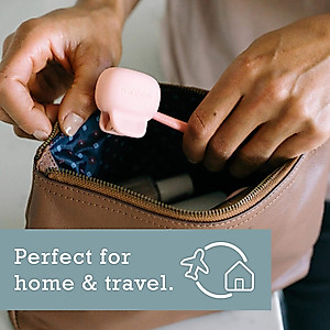 Haven Toothbrush Cover - Fits Electronic and Manual Toothbrushes - Toothbrush Case Holder for Travel - Set of Two Tooth Brush Cap Protectors (White and Coral)