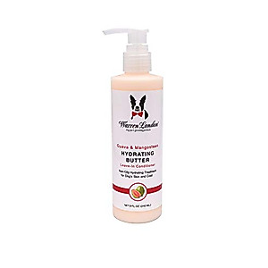 Warren London Hydrating Butter Leave In Pet Conditioner for Dogs | Lotion for Skin and Coat | Aloe Puppy & Dog Conditioner for Hair Detangler, Dry Skin, & Pet Fur Dandruff | Use After Dog Shampoo & Bathing | Made in USA | Guava 8oz