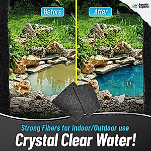 Aquatic Experts Aquarium Carbon Pad - Activated Carbon Filter Pad - Cut to Fit Carbon Infused Filter Pad for Crystal Clear Fish Tank and Ponds - Carbon Filter Pads for Aquarium - 10.5" x 36"
