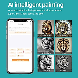 Litekium Portable Mini Printer Thermal Inkless Sticker Maker, Bluetooth Printer for Phone, Wireless Label Printer with Tape