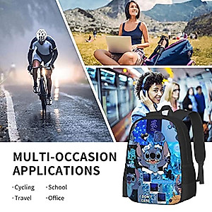 Cute Stitch Backpacks Cartoon Daypack Unisex Laptop Bag For Man Women College Office Picnic Travel