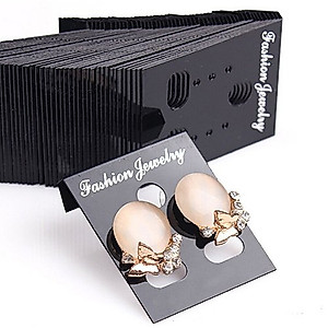fublousRR5 Earring Display Cards, 100Pcs Plastic Earring Ear Studs Holder Display Hang Cards Jewelry Accessories