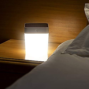 LUTEC Table Cube Light 100 Lumen 1 Watt 3 LED Simple Touch-Button Operation 3 Step Dimmer Portable & Moveable Solar Table Light Outdoor,Waterproof Exterior Atmosphere Lighting for Patio, Tent