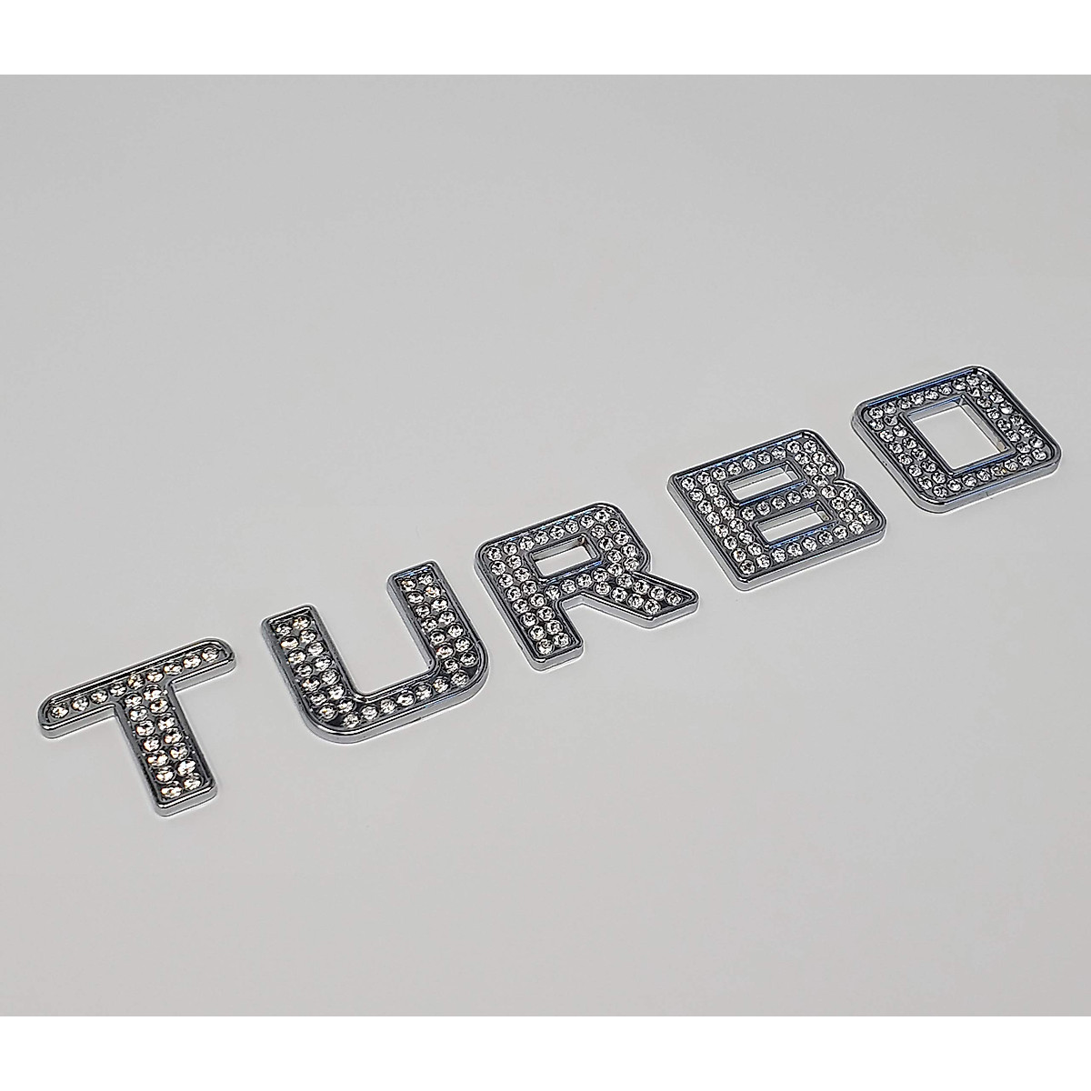 Iced out Turbo Crystal Diamond Chrome Bling Emblem Badge Kit