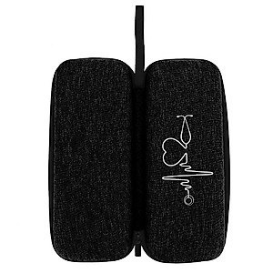 xuuyuu Stethoscope Organizer,Shockproof Stethoscope EVA Storage Case Portable Stethoscope Travel Carrying Bag With Inner Mesh Pocket For Stethoscope (Black)