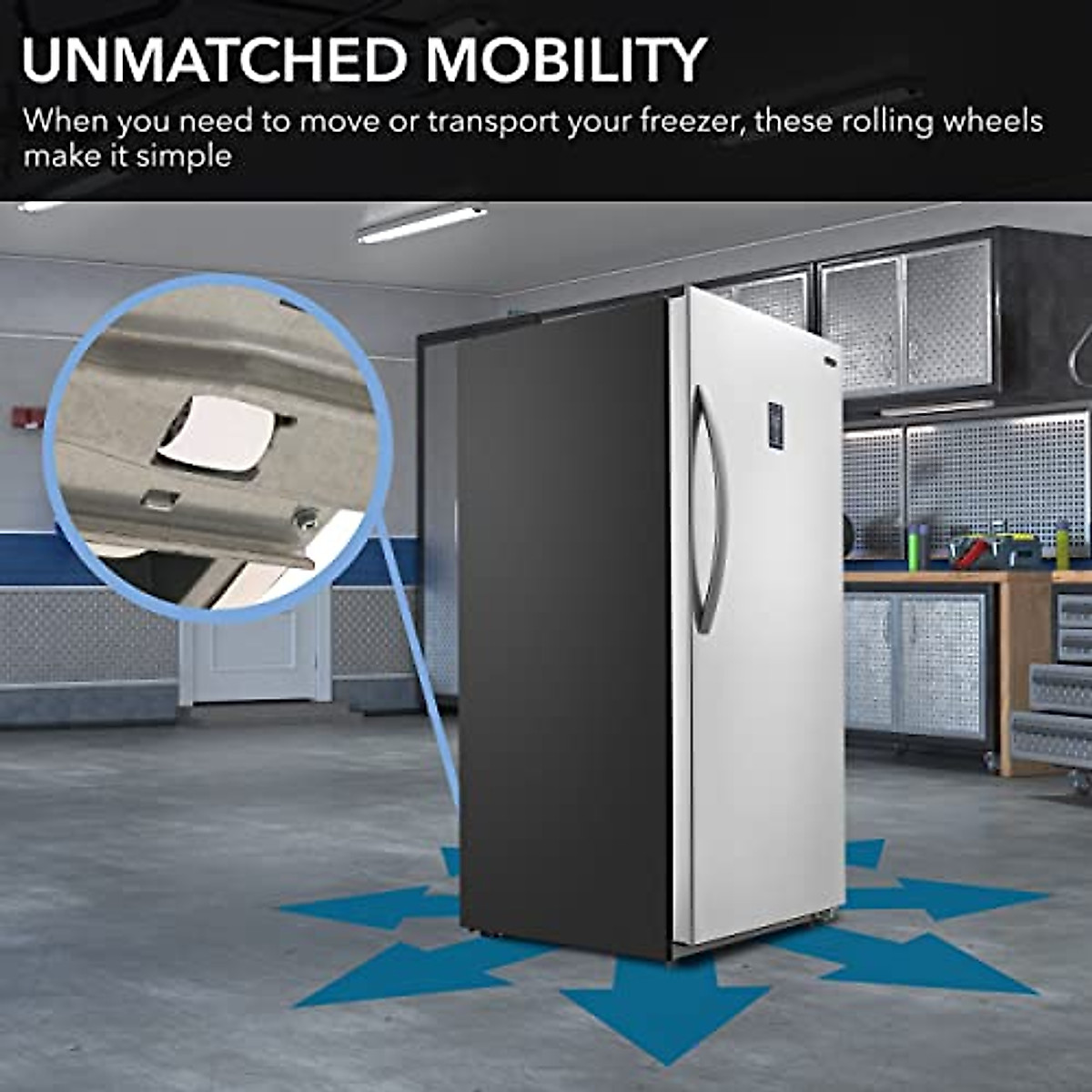 Whynter UDF-139SS/UDF-139SSa 13.8 cu.ft. Energy Star Digital Upright Convertible Deep Freezer/Refrigerator – Stainless Steel