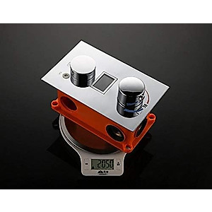 TECKI Kitchen Taps Brass Wall Mounted Bathroom Thermostatic Faucets Mixer Bath Shower Set With Round Shower Head Chrome Finish