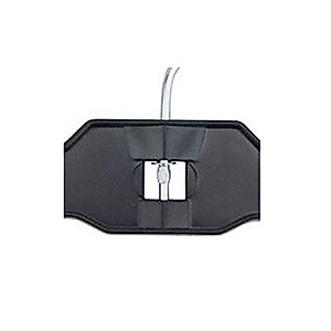 NAHANCO 2610RCLH Plastic Baby/Infant Size Skirt/Pant Hangers, Long Metal Swivel Hook and Pinch Clips, Heavy Weight, 9", Black (Pack of 100)