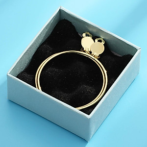 BIRSTONE Women Clip on 2 Inch Large Big Hoop Minimalist Earrings (gold)