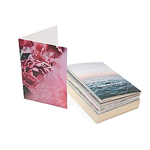 Sympathy Cards Religious with Envelopes - Bulk Set of 30 Blank Cards with Box - Scripture on front - Unique Designs - Heartfelt Spiritual Messages