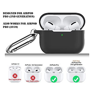 Airpod Pro Replacement Tips [6 Pairs] + Black Silicone Case for Airpods ...