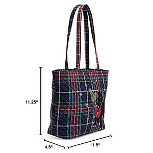 Vera Bradley Women's Cotton Small Vera Tote Bag, Scottie Dog - Recycled Cotton, One Size