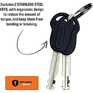 Kryptonite Keeper 785 Bike Chain Lock, 2.8 Feet Long Heavy Duty Anti-Theft Bicycle Chain Lock with Keys for Bike, Motorcycle, Scooter, Bicycle, Door, Gate, Fence,Red, 32 Inch