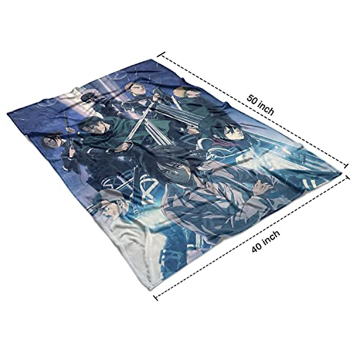 Anime Blanket Ultra Soft Flannel Throw Blankets Warm Lightweight Bedding Air Conditioner Blanket for Sofa Bedroom Office Funny Anime Throw Blankets 40X50Inch