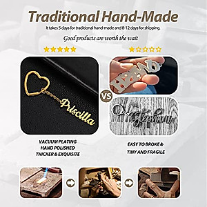 Custom Name Keychain Personalized, Stainless Steel Gold Plated Dainty Engraved Letters Personalized Key Chain,womens (Silver)