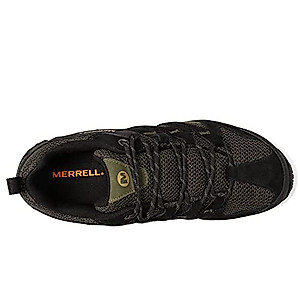 Merrell Men's ALVERSTONE WP Hiking Shoe, Black/Olive, 10.5