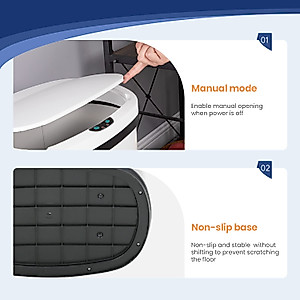 24/7 Shop at Home Freeway 13 Gallon Metal Household Trash Can Motion Sensor Lid for Kitchen, White