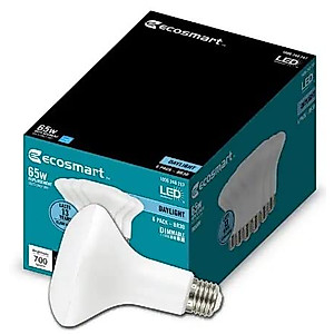 LED TECHNOLOGY EcoSmart 65-Watt Equivalent BR30 Dimmable LED Light Bulb Daylight (12-Pack)